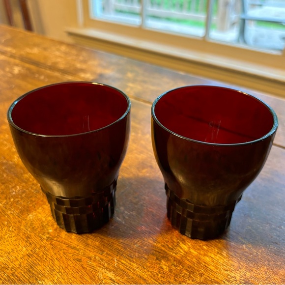 Anchor Hocking | Dining | Royal Ruby Red Anchor Hocking Juice Glasses ...